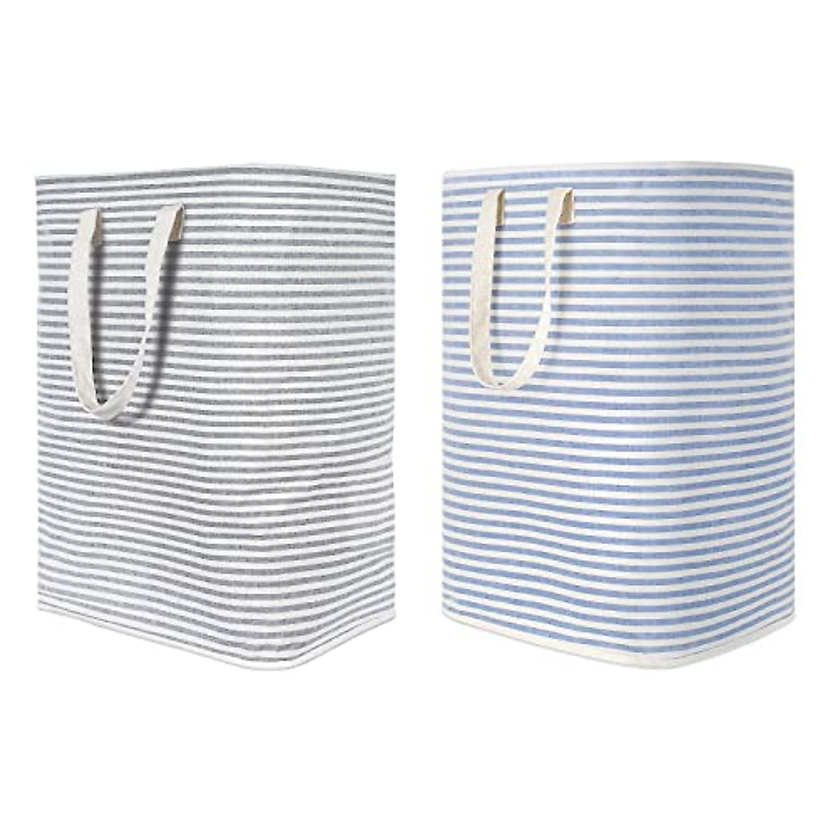 Lifewit 72L Freestanding Laundry Hamper Collapsible Large Clothes Basket with Easy Carry Extended Handles for Clothes Toys, Grey and Blue