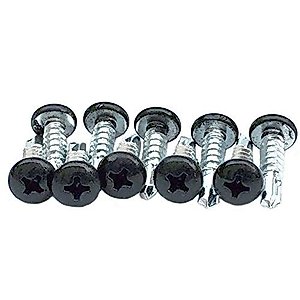 Lockoff Brand Colored Self-Tapping Lacrosse Head Screws - 10 Pack in Black