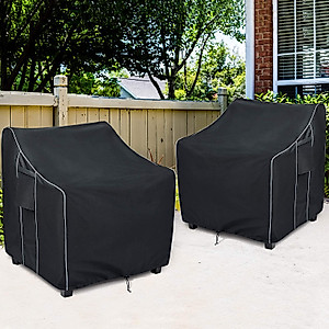 FORSPARK Outdoor Furniture Chair Covers Waterproof, Lounge Deep Seat Cover Fits up to 36 x 37 x 36 inches (W x D x H) 2 Pack