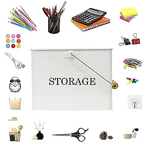 Xbopetda Shower Caddy, Metal Shower Basket with Handle, Portable Storage Organizer Caddy, 2 Tier Divided Basket Bin for Bathroom, Dorm Room, Cleaning Essentials Home Storage for Cleaning Essentials