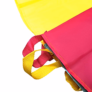 SPINFOX Play Parachute - 6ft with 8 Handles, Multicolored Indoor/Outdoor Kids Exercise Toy