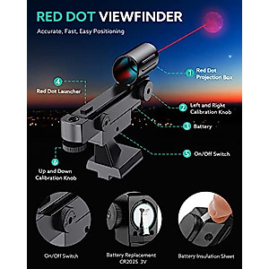 Telescopes for Adults Astronomy, 80mm Aperture 500mm Professional Refractor Telescopes for Kids, Beginners Telescope with Adjustable Tripod, Phone Adapter to Observe The Moon and Planet