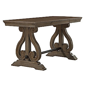 Homelegance Hidden Drawer Writing Desk, 60" W, Antique Gray