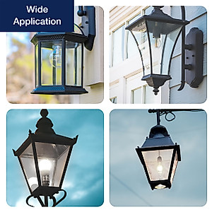 FLSNT Dusk to Dawn Outdoor Sensor A19 LED Light Bulb, 5000K Daylight, 7W (60W Eqv.), 800LM, Vintage Filament E26 Base,Auto On/Off Photocell Automatic for Energy-Efficient Outdoor Lighting, 4 Pack