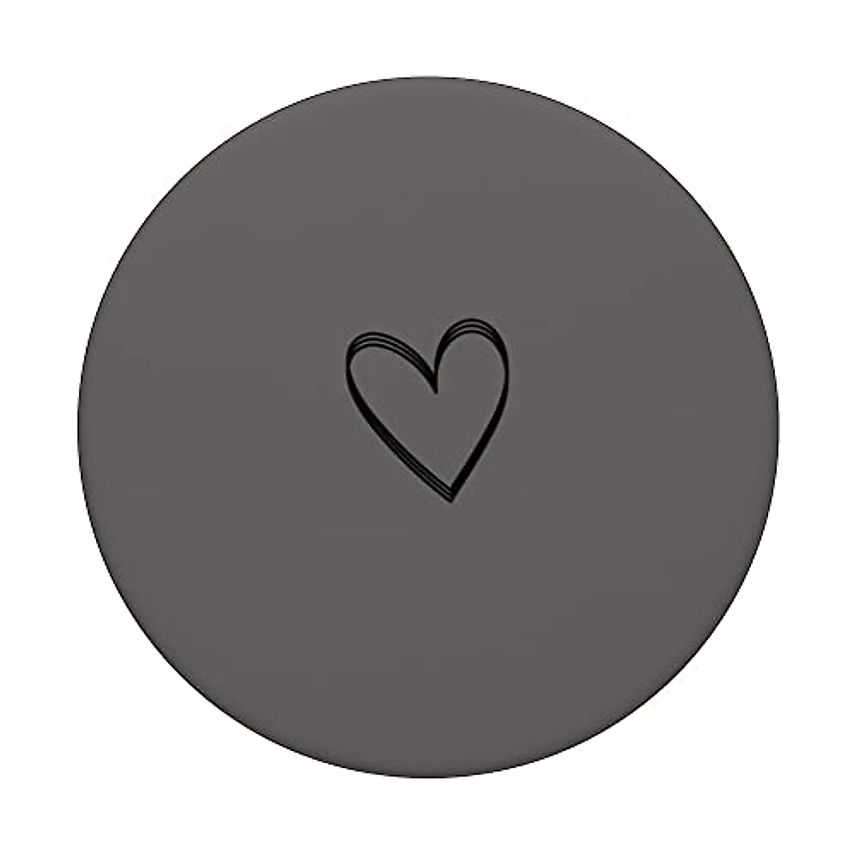 Gray Simple Minimalist Heart PopSockets Swappable PopGrip