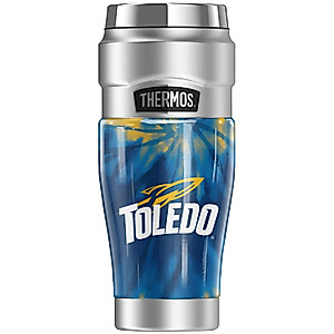 THERMOS University of Toledo OFFICIAL Tie-Dye STAINLESS KING Stainless Steel Travel Tumbler, Vacuum insulated & Double Wall, 16oz