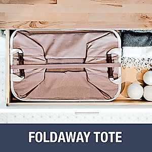 CleverMade Collapsible Fabric Laundry Basket - Premium Foldable Pop Up Storage Bin - Space Saving Hamper with Side Handles Large, Mocha, 2 Pack