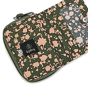 Kipling Women's Tops Wallet, Compact, Practical, Nylon Travel Card Holder, Fresh Floral