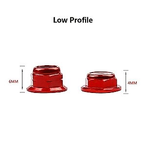 iFlight 25pcs M5 Lock Nuts CW Flanged Nylon Insert Aluminum Alloy Self-Locking Nuts for RC Drone Quadcopter Motor Prop Adapter FPV Parts (Mix Colors)