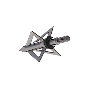 Truglo Titanium X QUADCUTTER 4 Blade 100 Grain Sharp Durable Fixed-Blade Hunting Crossbow Broadheads with Grade 5 Titanium Ferrule & Stainless Steel Blades - Spare Set of Blades Included