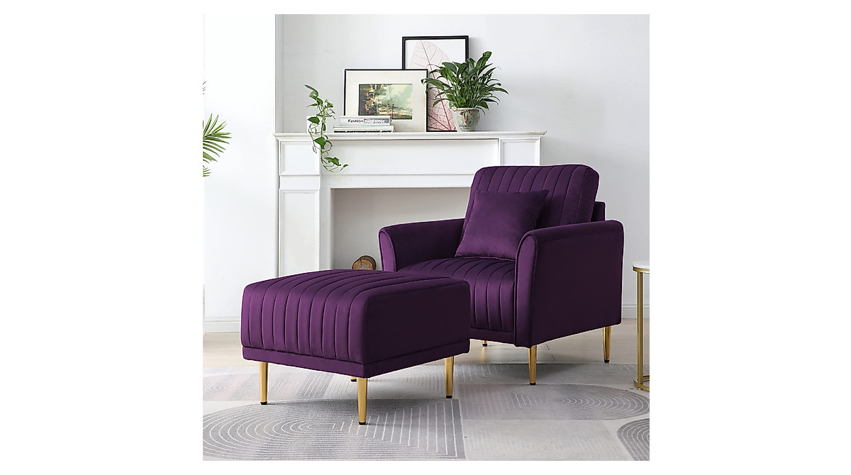 Luxury Velvet Single Sofa Chair - Modern Design & Comfort