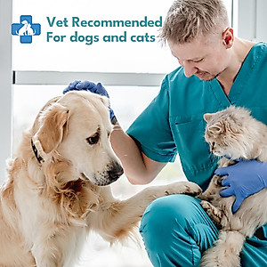 No Pawblems Natural Ear Wipes Finger for Dogs & Cats Comfy Finger Design | Clean Ear Wax, Debris & Dirt Gently | 50 Count Pack (Coconut Scent)