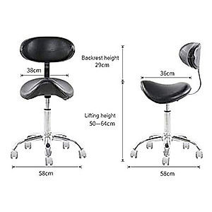 Aries Outlets Multi Function Dental Medical Ergonomic Saddle Seat Stool for Dentist Chair PU Leather