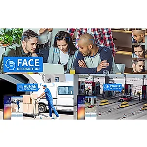 GW Security 4K 8MP Outdoor/Indoor PoE IP Microphone Smart AI Dome Security Camera (GW8533MIC)