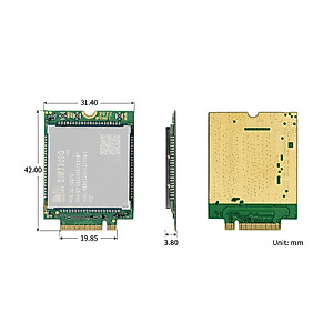 Waveshare SIM7600G-H-M.2 SIMCom Original 4G LTE Cat-4 Module Global Coverage with GNSS Support M.2 B Key Connector LTE-TDD LTE-FDD HSPA+ GSM GPRS Edge