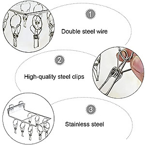 NOOMIEQCF Clothes Drying Rack Towel Rack Sock Drying clamp Stainless Steel Drying Drip Hanger Self Adhensive Hanger Rack for Socks Gloves Baby Clothes