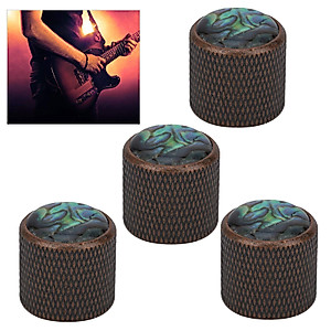 Demeras Electric Guitar Knobs, Tone Volume Control Knob Volume Knob Guitar Potentiometer Knob for Electric Bass (Bronze, Caibei) Accesorios de rendimiento