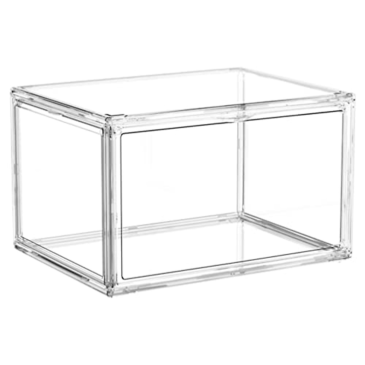 Cabilock Cereal Container Acrylic Storage Box Tote Book Organizing Container Stackable Plastic Storage Box with Lid for Organizing Baby Childs Kids Toy Action Figures Blocks Puzzles Acrylic Box