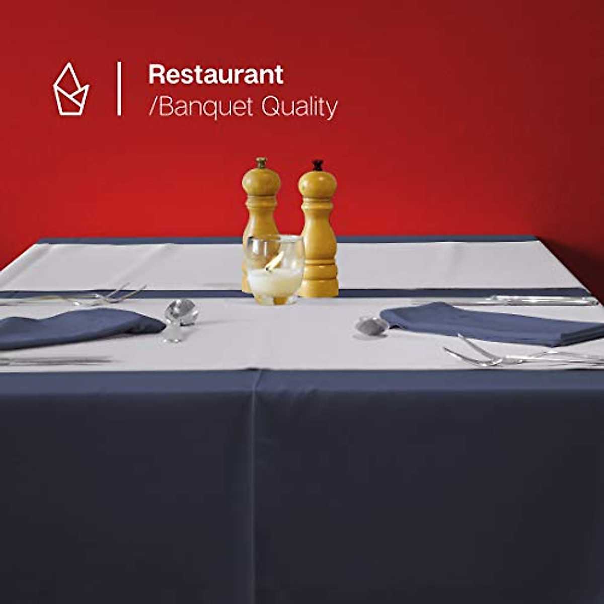 Gee Di Moda Rectangle Tablecloth - 70 x 120 Inch | White Rectangular Table Cloth in Washable Polyester | Great for Buffet Table, Parties, Holiday Dinner, Wedding & Baby Shower