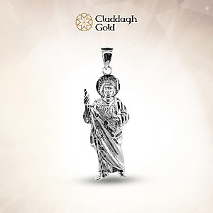 925 Sterling Silver Saint Jude Charm Pendant