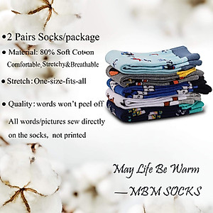 MBMSO 2 Pairs I'd Rather be Bowling Socks Funny Bowling Gifts Bowling Ball Socks Bowling Lover Gifts Bowling Team Gifts (Bowling So MC)