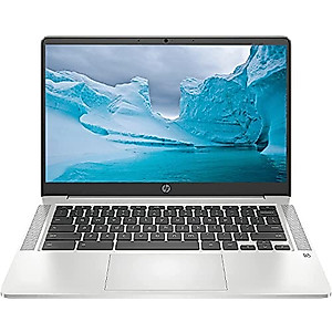 HP 2023 14" HD IPS Chromebook, Intel Pentium 4-Core Processor Up to 2.68GHz, 4GB Ram, 64GB SSD, Intel 4K Graphics, Super-Fast 6th Gen WiFi, Dale Silver, Chrome OS (Renewed)