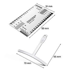 10 Pieces Luthier Tools Include 9 Understring Radius Gauge and 1 String Action Gauge Ruler Measuring Tool for Guitar Bass Setup Repair Tools