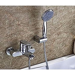 Kitchen Taps Bathtub Faucet Shower Set Chrome Plated Brass Short Outlet Pipe Bath Faucet Waterfall Bathroom Bathtub Faucet