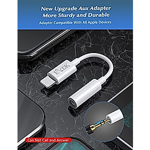 Elook 2023 Car Cassette Aux Adapter Kit, with Upgraded Smartphone to 3.5 mm Headphone Jack Adapter for Phone, MP3 ect. Black