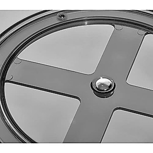 iDesign The Sarah Tanno Collection 11” Lazy Susan Spinning Cosmetic Organizer, Made of Recycled Plastic, Smoke/Black