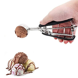 Ice Cream Scoop, 18/8 Stainless Steel Cookie Scoop, Cookie Scoops for Baking, 2 Tbsp/ 30 ml/ 1 oz Cookie Dough Scoop, Ice Cream Scooper with Trigger Release, Cookie Scooper for Baking, Cupcake Scoop