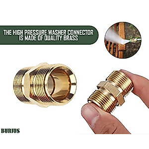 Pressure Washer Quick Connect Adapter - M22 Adapter Pressure Washer Hose Connector Kit - Brass Hose Quick Connect Set 4500 Psi Pressure Adapter - Hose Quick Connect Fittings for Pressure Washer