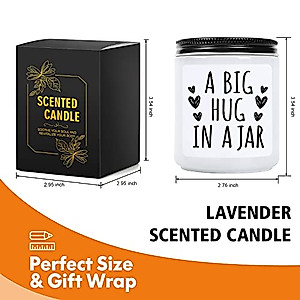 Gifts for Women, Thinking of You Gifts, Mothers Day Gifts,Birthday Gifts, Feel Better,Cheer Up,Get Well Soon Gifts for Women Men Friends Mom Wife Him Coworker, Lavender Candles(White)