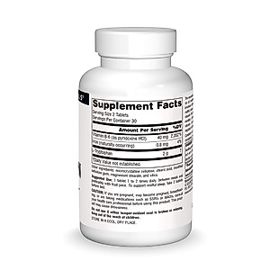 Source Naturals L-Tryptophan with Vitamin B-6 1000 mg Support Mood, Relaxation And Sleep - 60 Tablets