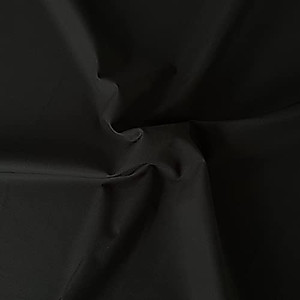 Generic Solid Black Cotton Fabric by The Yard Sewing Quilting Combed Cotton Broadcloth 5 Yard