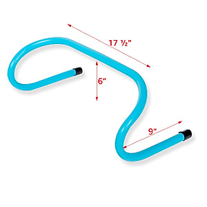 Trademark Innovations 6" Soccer Training Adjustable Agility Speed Hurdles (Set of 4, Blue)