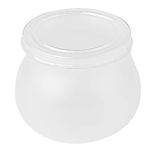 4 oz Clear Plastic Bulbous Candy Jar with Lid - with Lid - 2 1/2" x 2 1/2" x 2 1/2" - 100 count box - Restaurantware