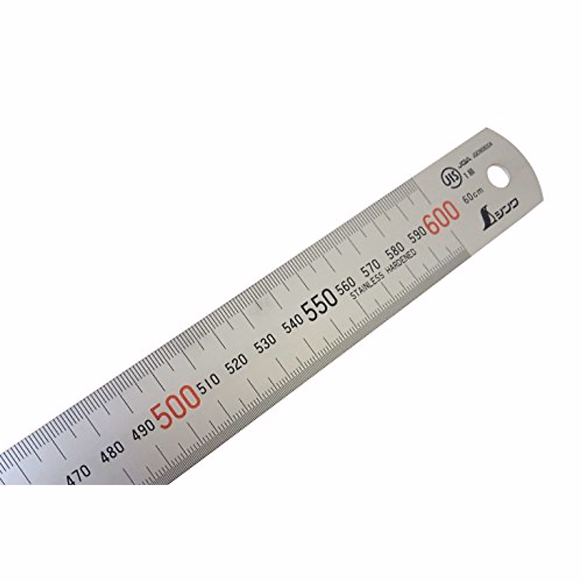 Shinwa H101-E 600 mm Rigid "Zero Glare" Metric Machinist Ruler/Rule Scale .5 mm & mm