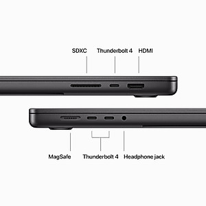 Apple 2023 MacBook Pro Laptop M3 Pro chip with 12‑core CPU, 18‑core GPU: Built for Apple Intelligence, 16.2-inch Liquid Retina XDR Display, 18GB Unified Memory, 512GB SSD Storage; Space Black