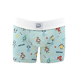 PERSONALIZED PREMIUM BOYS BOXER BRIEF (3 PACK) - Robot World Boy BLUE (4T)