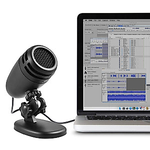 Cyber Acoustics USB Microphone - Directional USB Mic with Mute Button - Perfect for Eduction, Work at Home or Gaming Mic - Compatible with PC and Mac (CVL-2005)