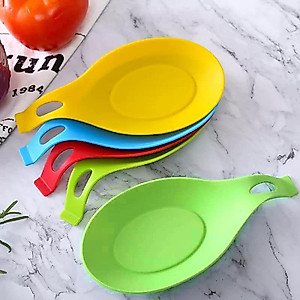 Spoon Rest Utensil Holder Kitchen Utensil Rest Pad Mat for Kitchen Cook Tools, Spoons, Ladles, Tongs, Spatulas,Great for Kitchen Counter,Stove Top,Coffee Bar Station