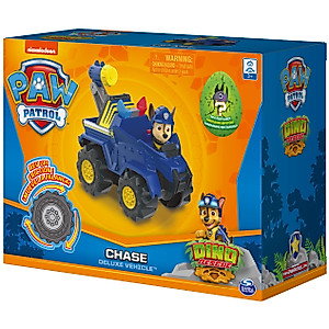 Paw Patrol, Dino Rescue Chase’s Deluxe Rev Up Vehicle with Mystery Dinosaur Figure