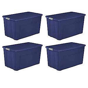 Sterilite 45-Gallon (180-Quart) Wheeled Latch Storage Box, Set of 4