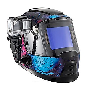 VEVOR Welding Helmet Auto Darkening Large Viewing with Side View 4.25" x 3.23", Welding Hood True Color, Welding Mask Solar Powered, 4 Arc Sensor, Wide Shade 4-8/9-13 for TIG MIG Arc Weld Grinding