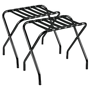Ulimart Luggage Rack 2 Pack Steel Frame Folding Suitcase Stand,Luggage Rack For Guest Room,Easy Assembly Luggage Stand For Hotel For Bedroom,Guest Room Essentials