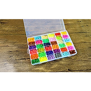 Zagarzoom Plastic Jewelry Organizer,Bead Case with 36 Grids,Clear