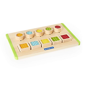 Guidecraft Colorful Tactile Matching Maze - Sensory Memory Game for Toddlers, Soft Touch Textures Children's Toy