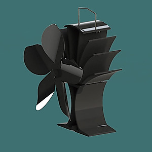 Fireplace Fan,Wood Stove Fan,Winter Home 5 Blades Heat Powered Stove Fan for for Wood Burning Stove/Pellet/Log Burner/Fireplace