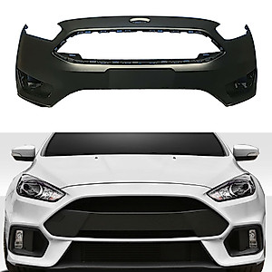 munirater Black Front Bumper Cover Replacement for 2015-2018 Focus S/se/sel/Titanium